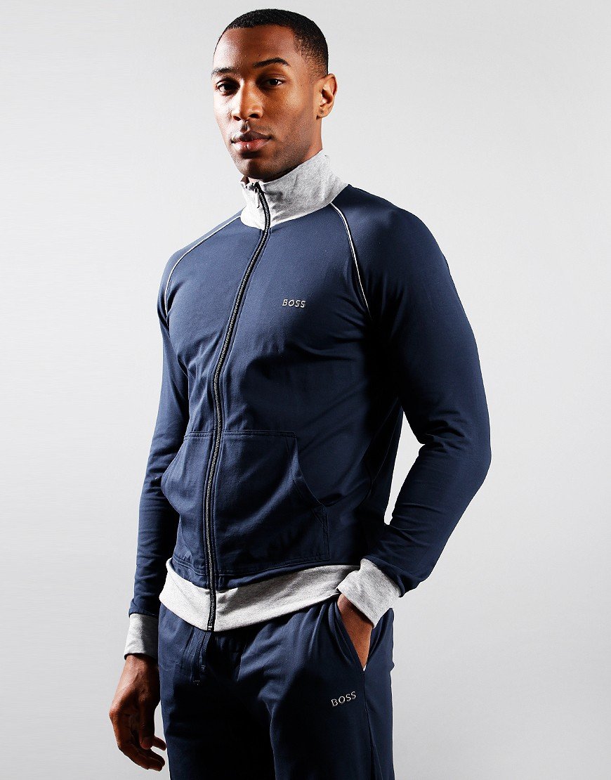 BOSS Mix & Match Zip Jacket Dark Blue - Terraces Menswear