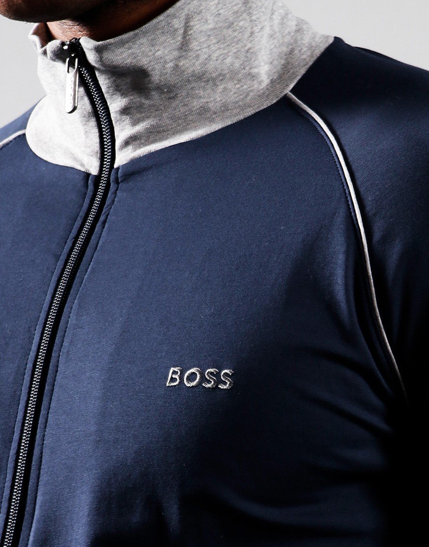 BOSS Mix & Match Zip Jacket Dark Blue - Terraces Menswear