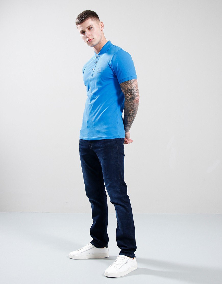 BOSS Prime Polo Shirt Open Blue - Terraces Menswear
