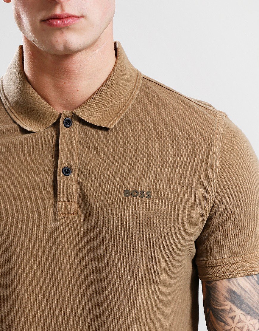 BOSS Prime Polo Shirt Open Beige - Terraces Menswear