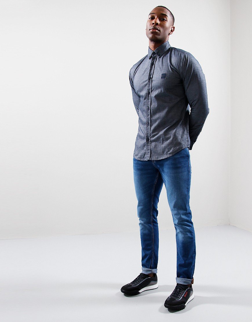 BOSS Mabsoot_2 Shirt Dark Blue - Terraces Menswear