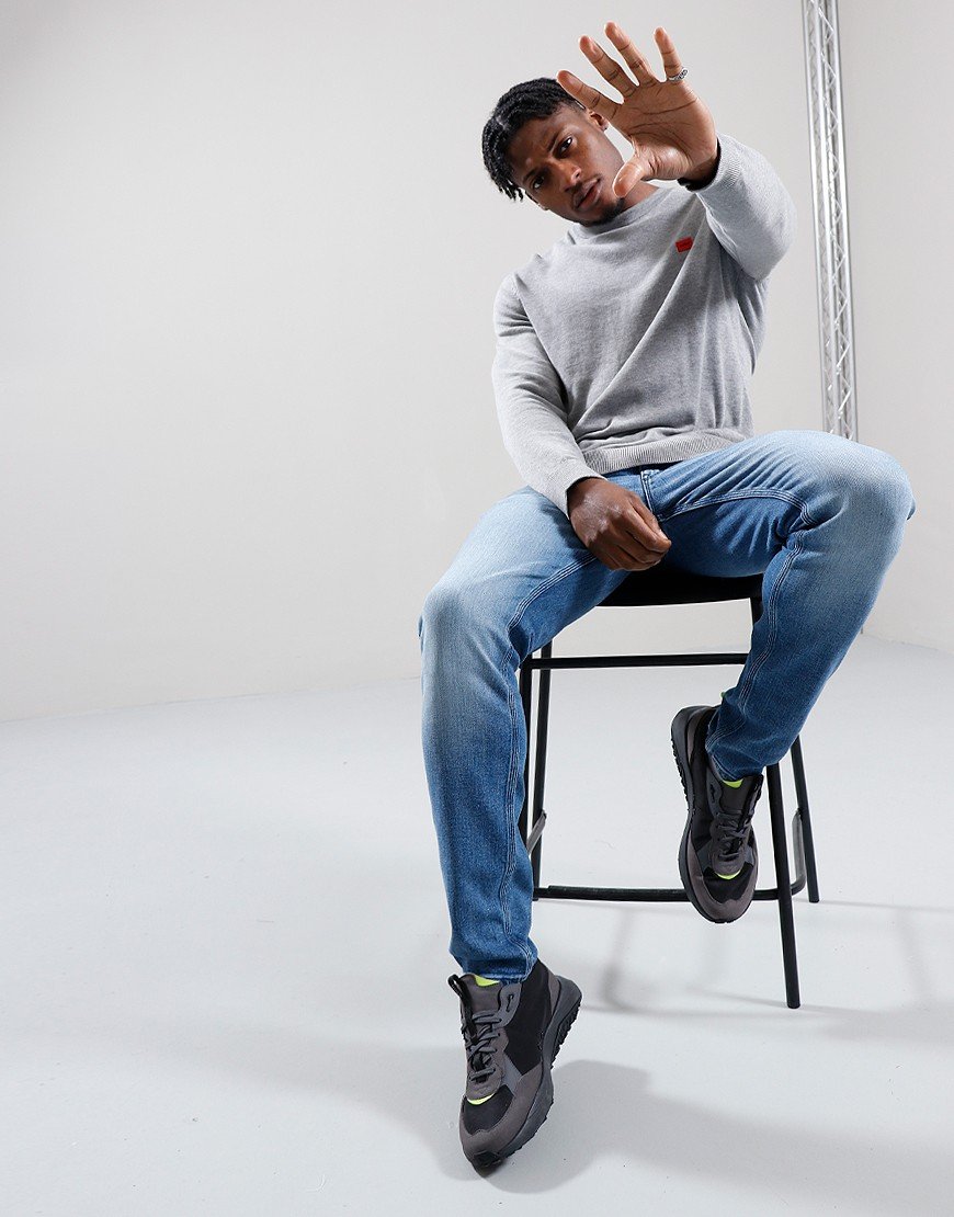 HUGO San Cassius-C1 Knit Medium Grey - Terraces Menswear