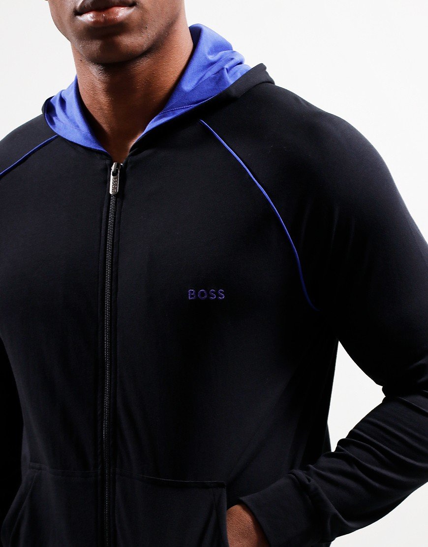 BOSS Mix & Match Hooded Jacket Black - Terraces Menswear