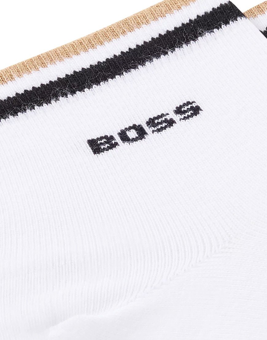 BOSS Short Length Stripe Socks White - Terraces Menswear