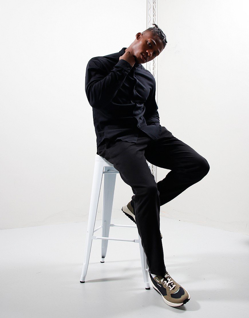 BOSS Biado_R Long Sleeve Shirt Black - Terraces Menswear