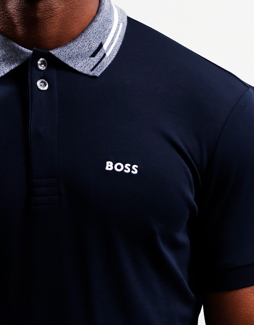 BOSS Paddy 1 Polo Shirt Dark Blue - Terraces Menswear