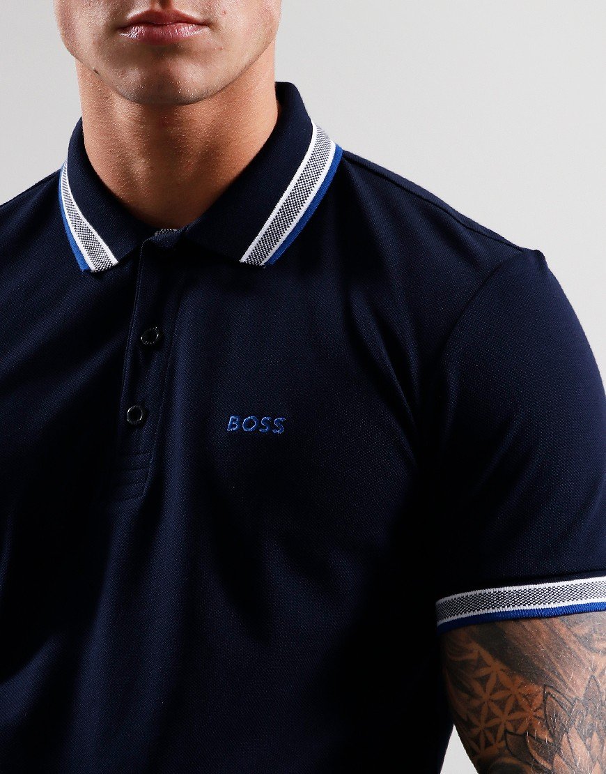 BOSS Paddy Polo Shirt Dark Blue - Terraces Menswear