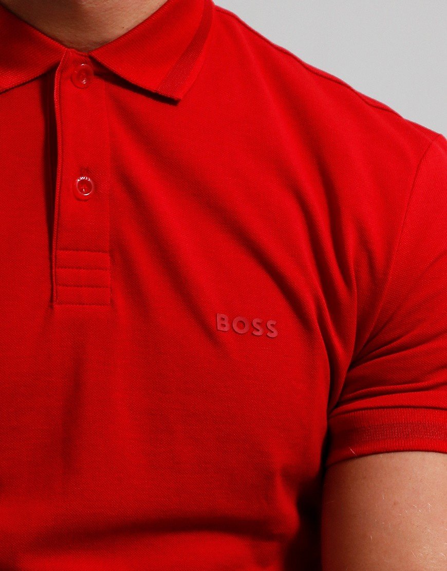 BOSS Pio 1 Polo Shirt Medium Red - Terraces Menswear