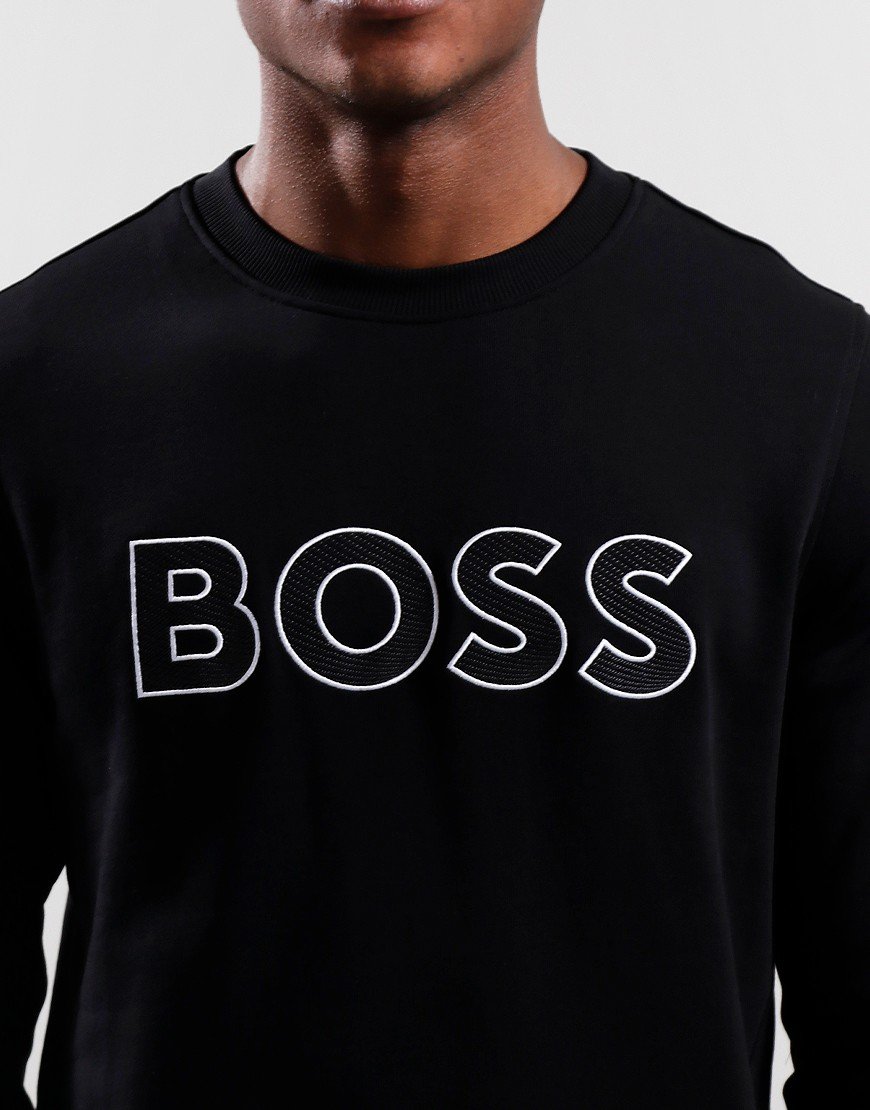 BOSS Salbo Crew Sweat Black - Terraces Menswear
