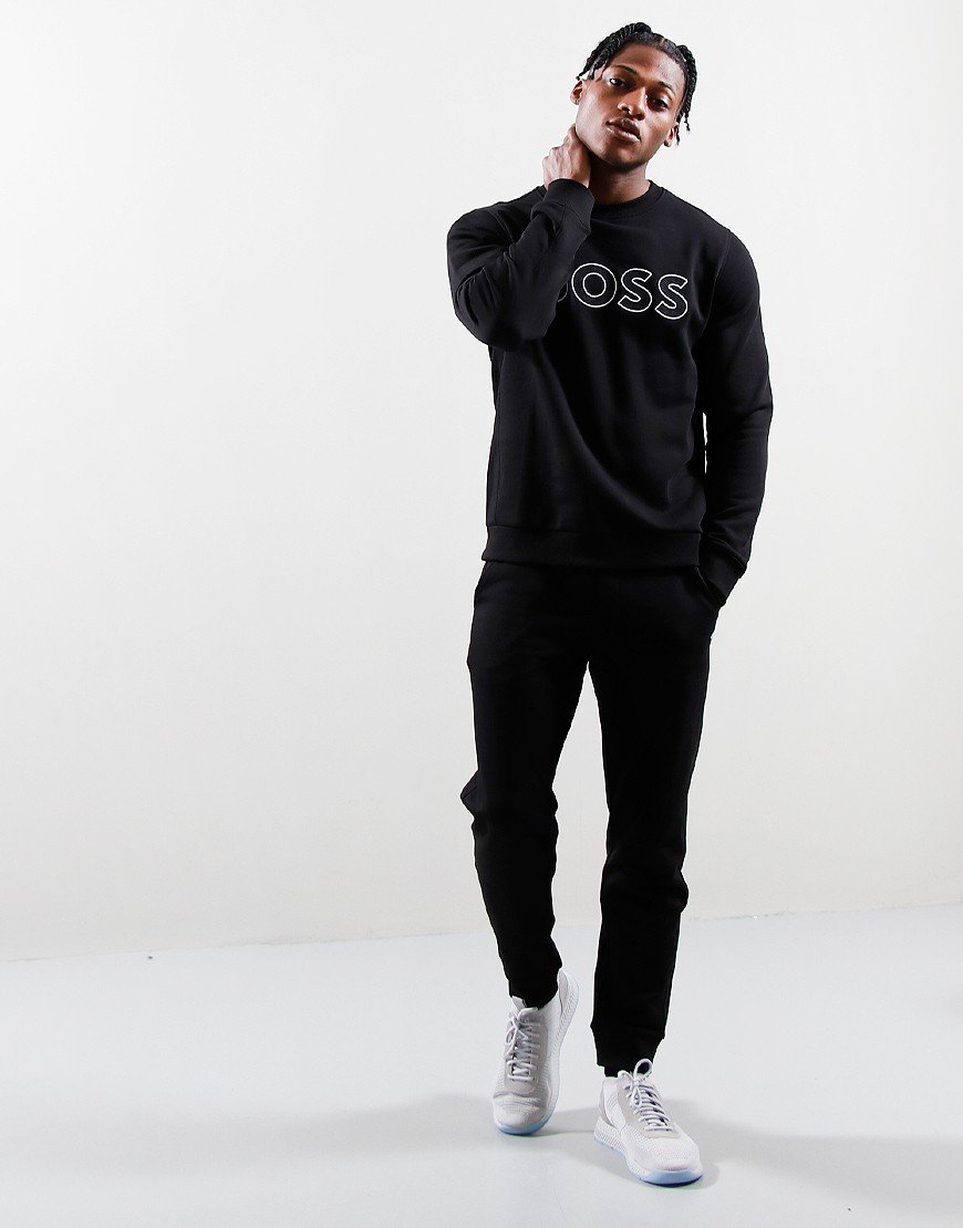 BOSS Salbo Crew Sweat Black - Terraces Menswear