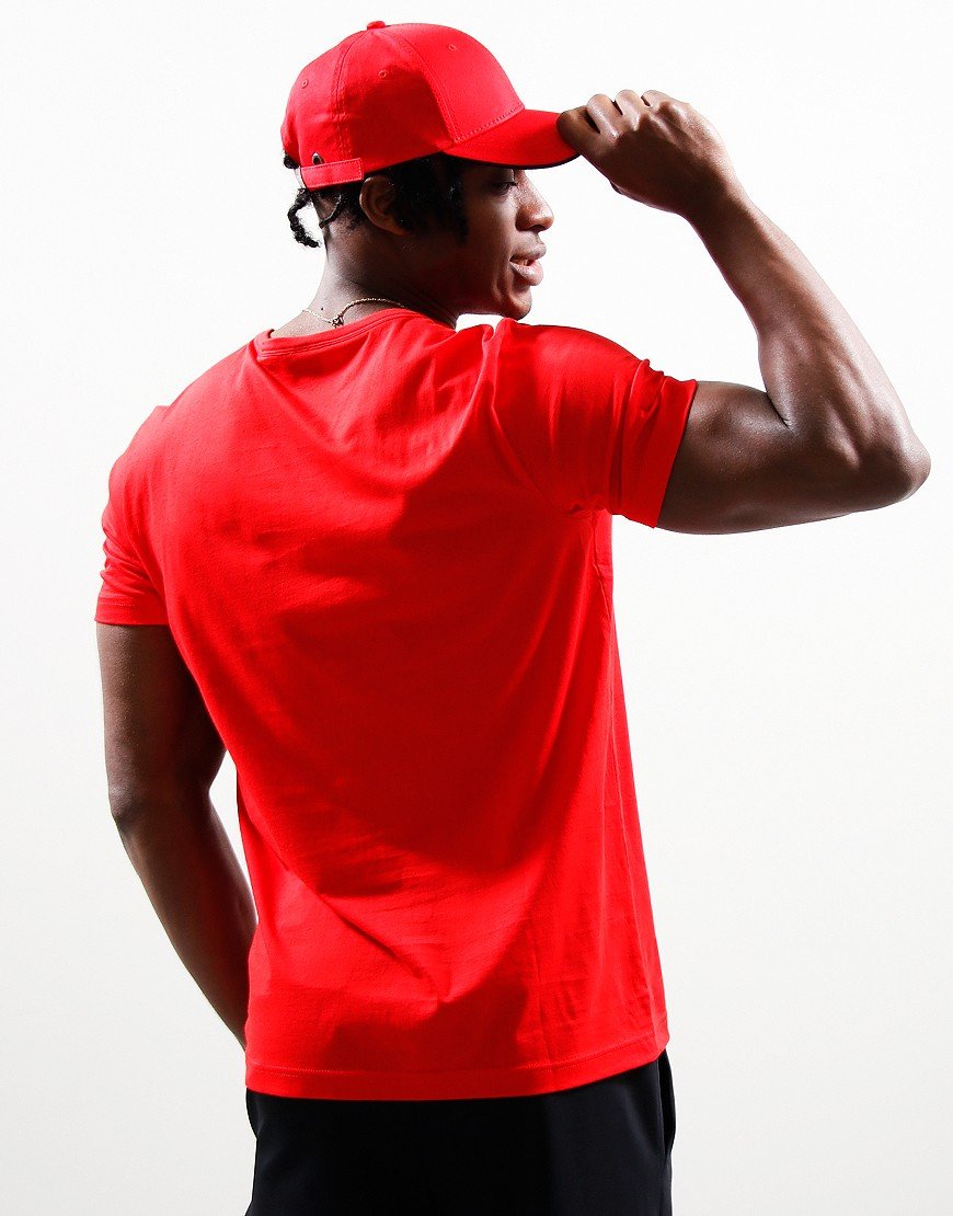 BOSS Tee Curved Bright Red - Terraces Menswear