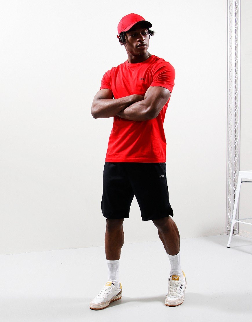 BOSS Tee Curved Bright Red - Terraces Menswear