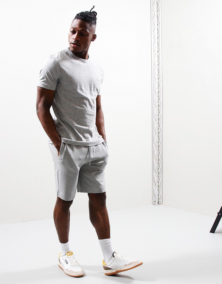 BOSS Tee Curved Open Grey - Terraces Menswear