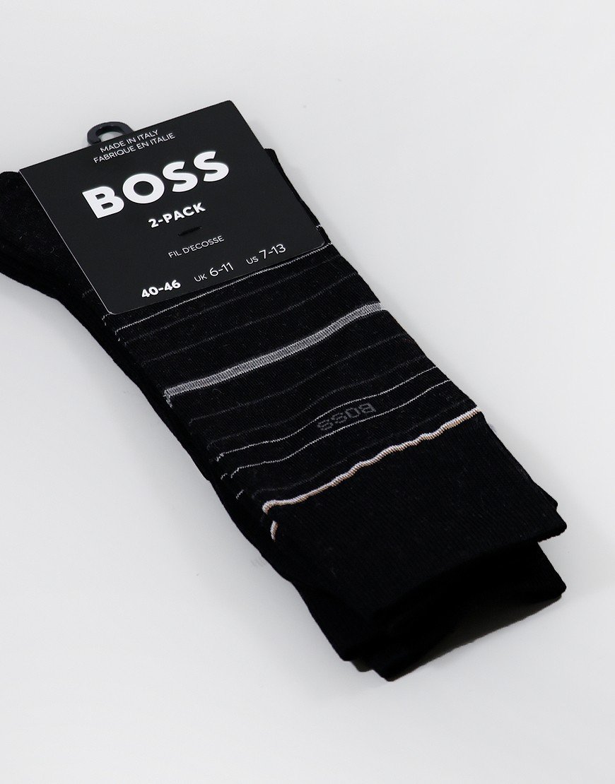 BOSS 2 Pack RS Stripe MC Sock Black - Terraces Menswear