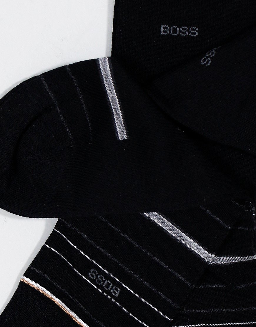 BOSS 2 Pack RS Stripe MC Sock Black - Terraces Menswear