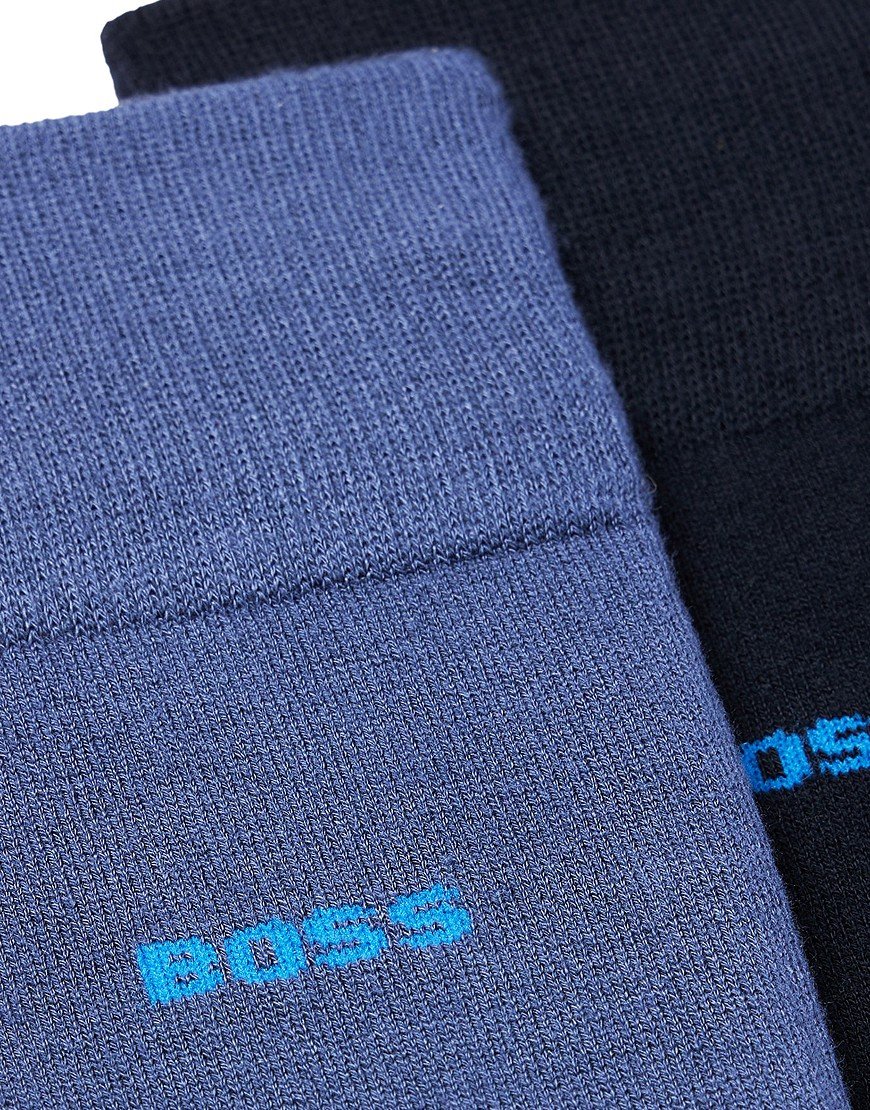 BOSS 2 Pack RS VI Bamboo Socks Open Blue - Terraces Menswear