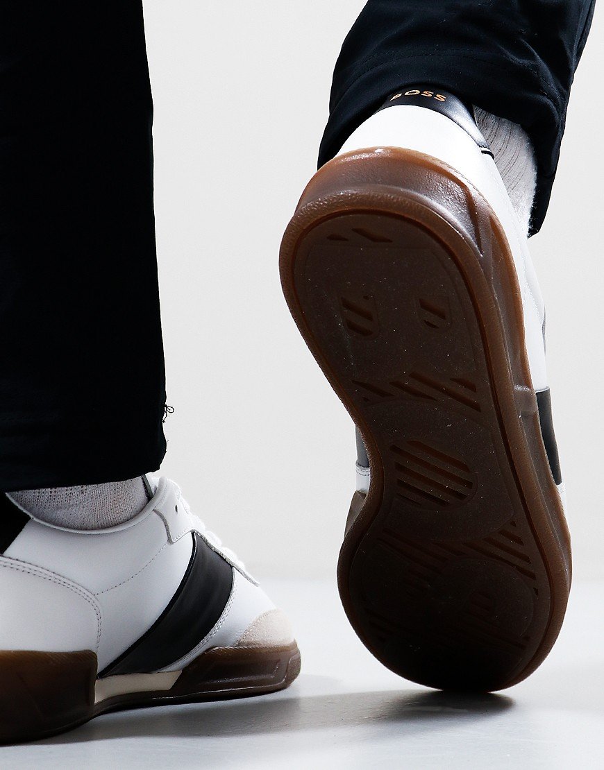 BOSS Brandon_Tenn_ltsd Trainers Open White - Terraces Menswear