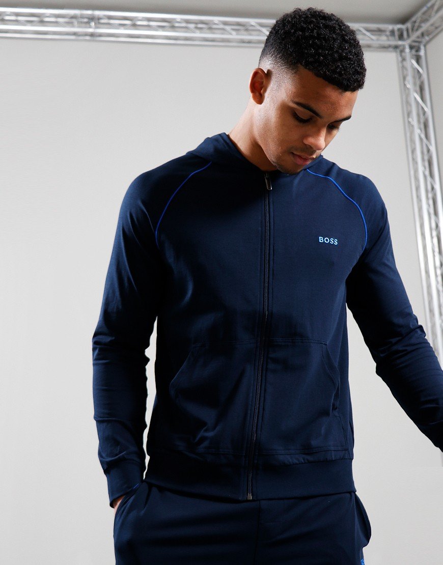 BOSS Mix & Match Hooded Jacket Dark Blue - Terraces Menswear
