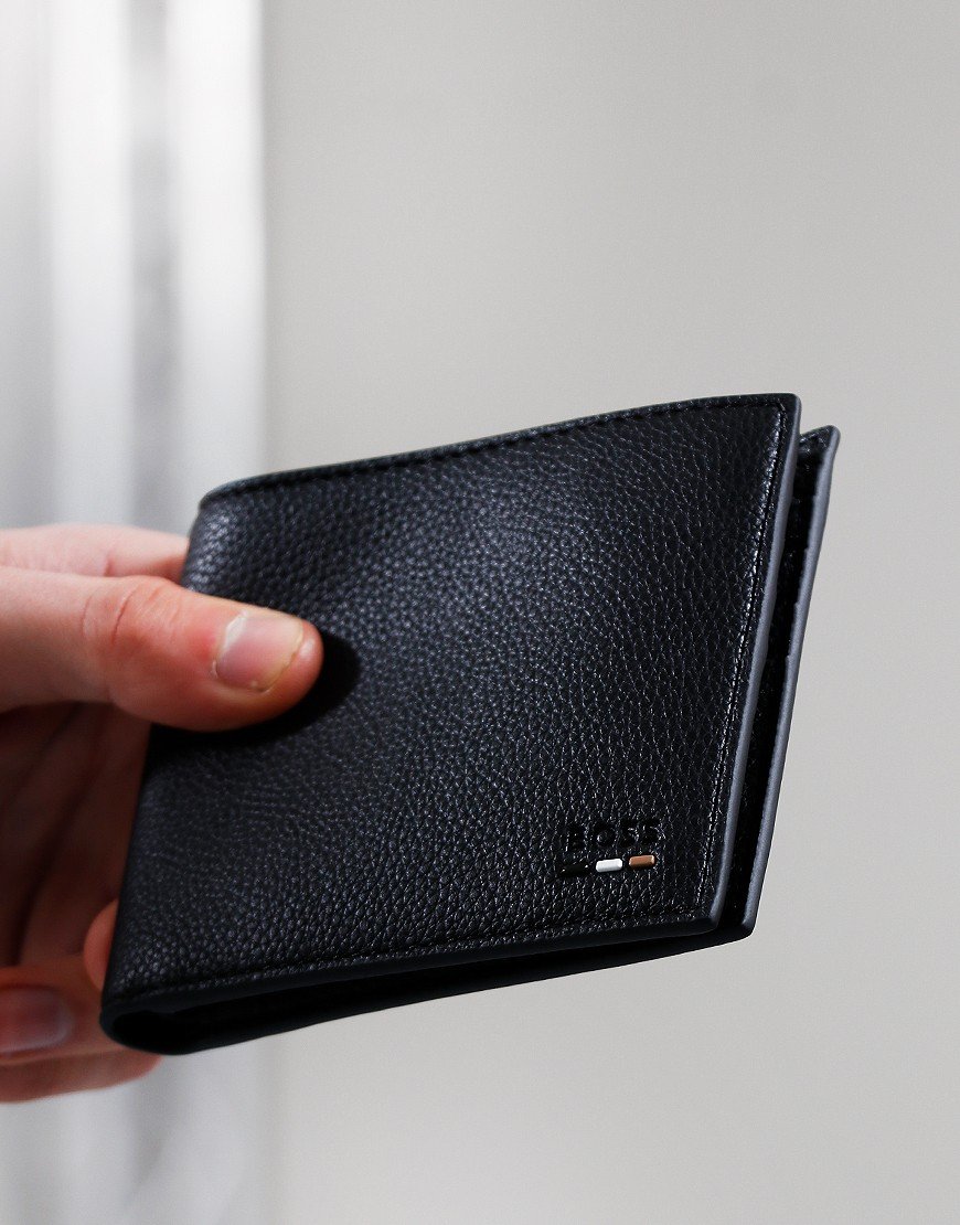 BOSS Ray_8 cc Wallet Black - Terraces Menswear