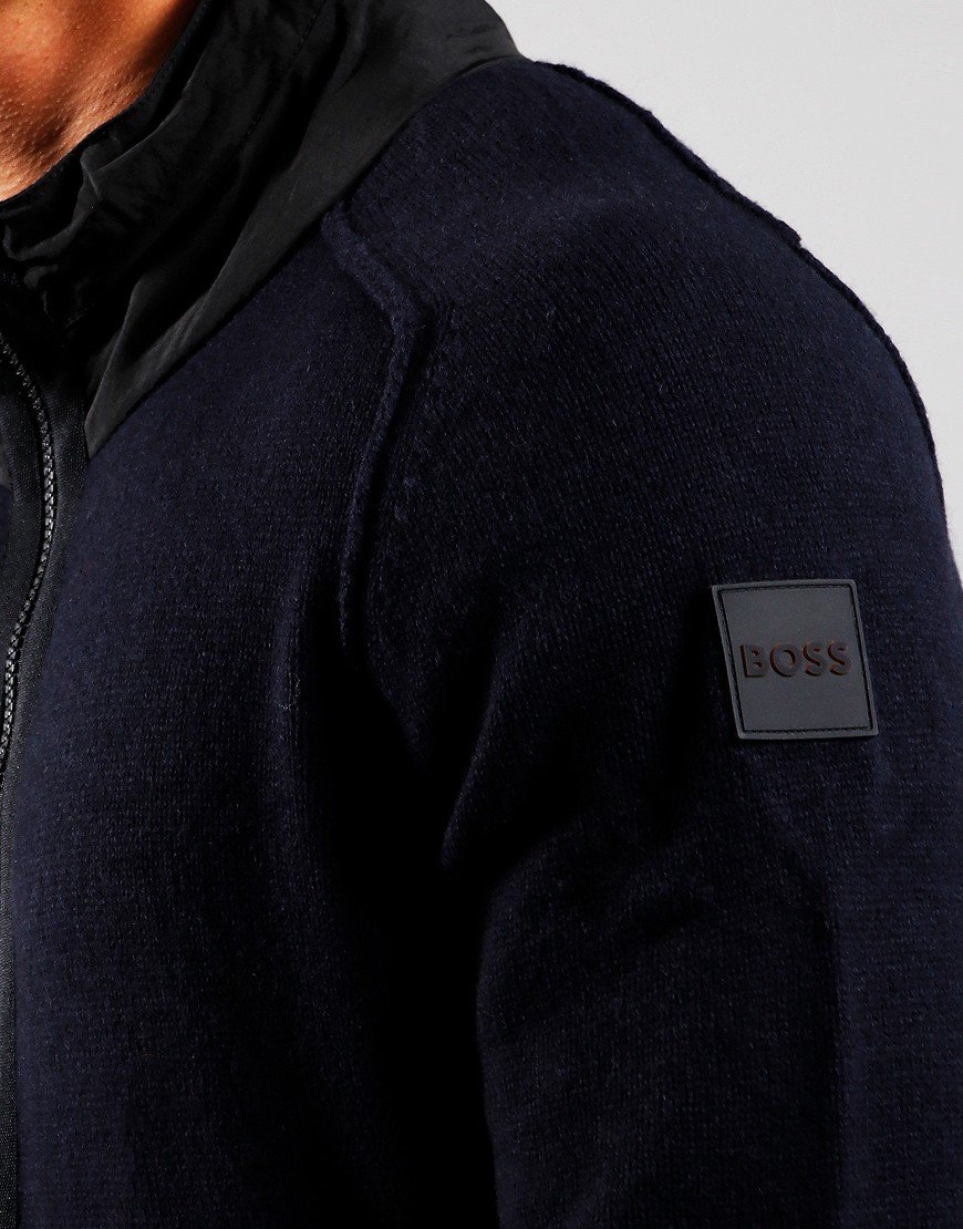 BOSS Kabredo Zip Knit Dark Blue - Terraces Menswear