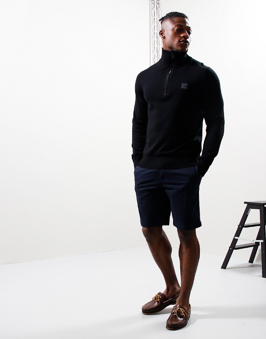 BOSS Kanobix Half Zip Knit Black - Terraces Menswear