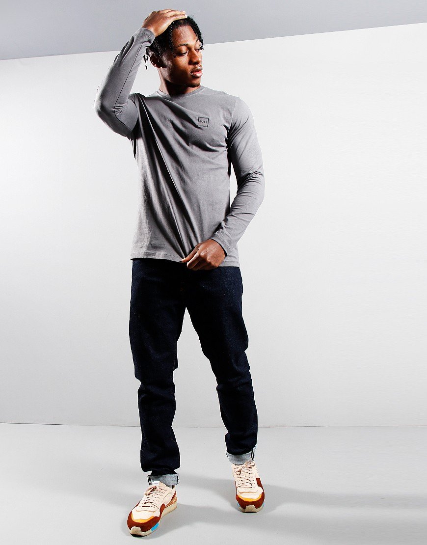 BOSS Tacks Long Sleeve T-Shirt Dark Grey - Terraces Menswear