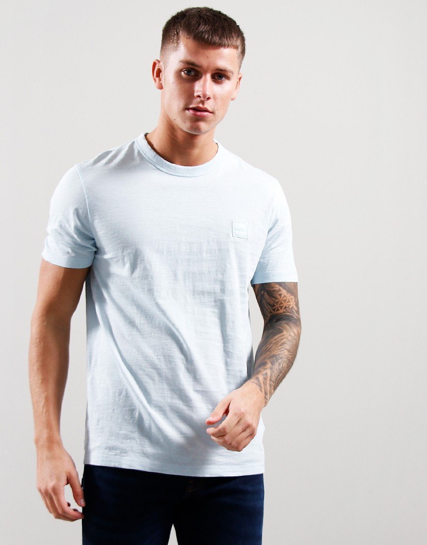 BOSS Tegood T-Shirt Open Blue - Terraces Menswear