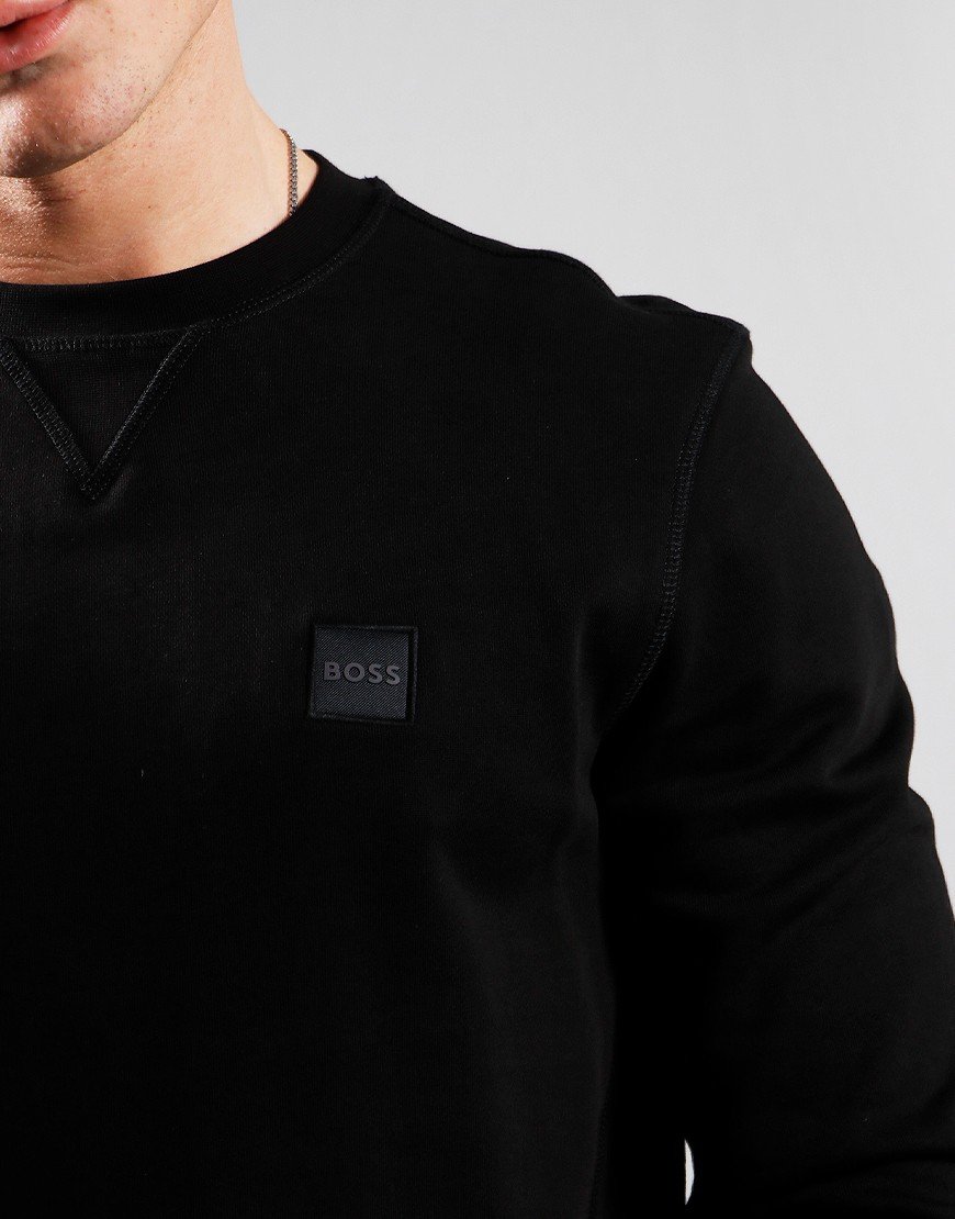 BOSS Westart Crew Sweat Black - Terraces Menswear