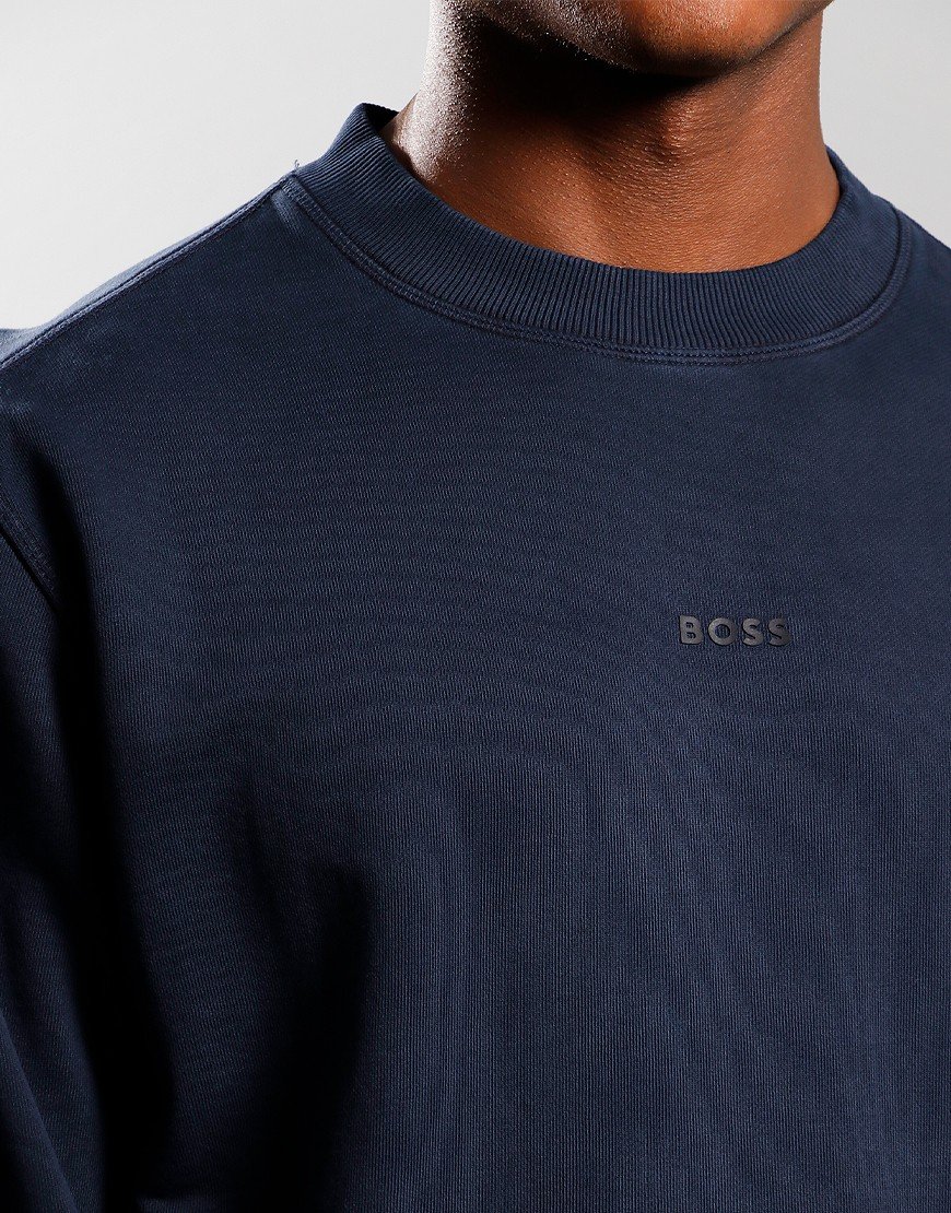 BOSS Wefade Sweat Dark Blue - Terraces Menswear