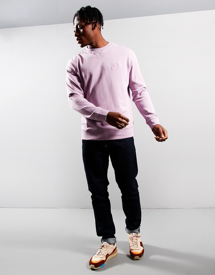 BOSS Westart Crew Sweat Light Pastel Purple - Terraces Menswear