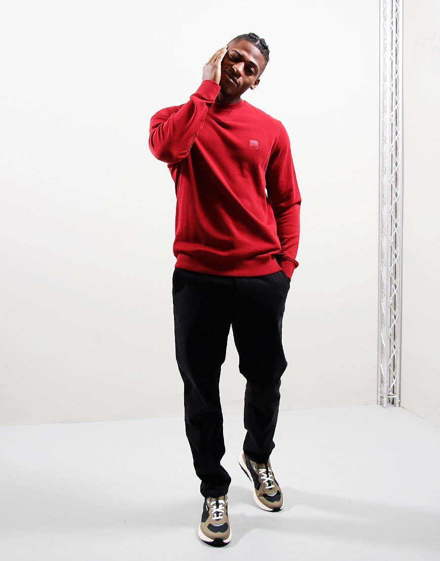 BOSS Westart Crew Sweat Medium Red - Terraces Menswear