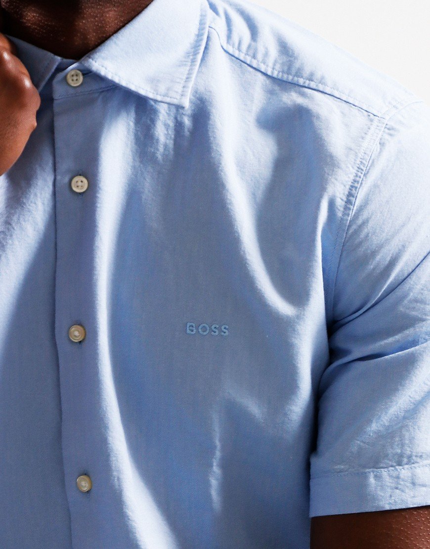 BOSS Rash_2 Shirt Open Blue - Terraces Menswear