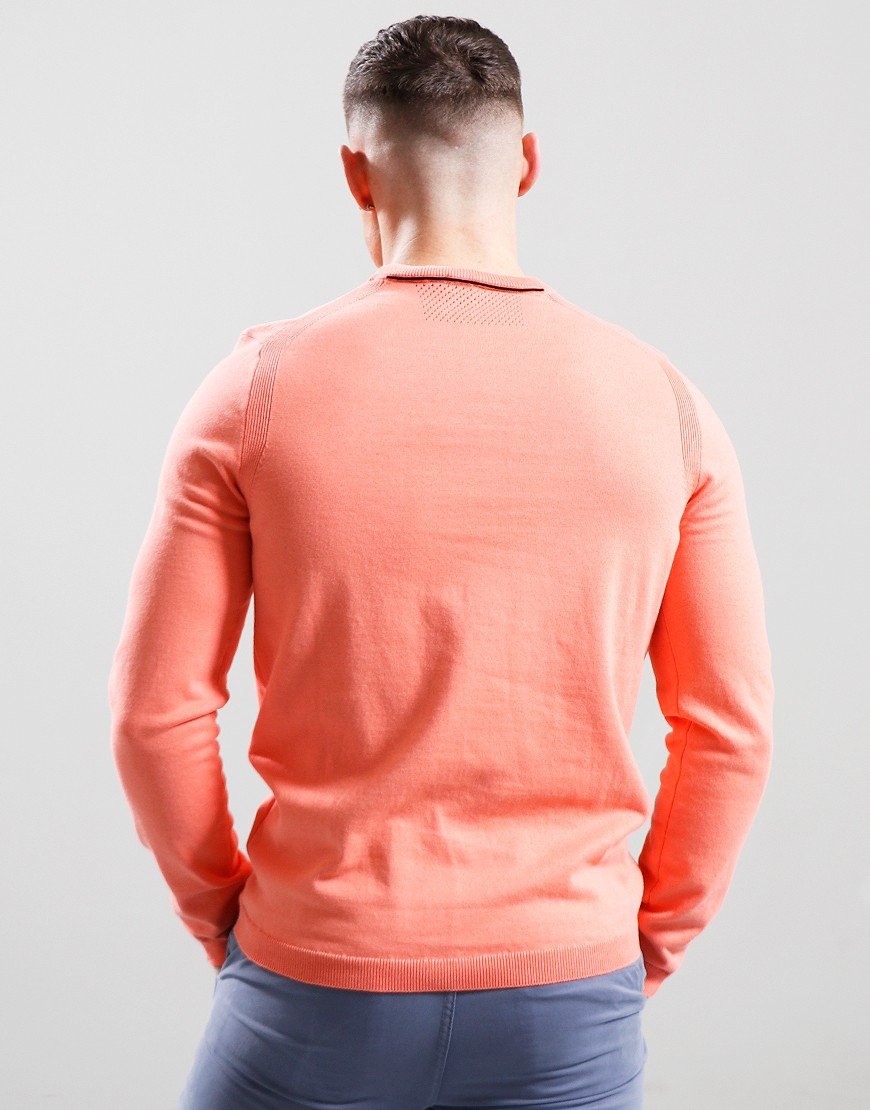 BOSS Ever-X Crew Knit Open Red - Terraces Menswear