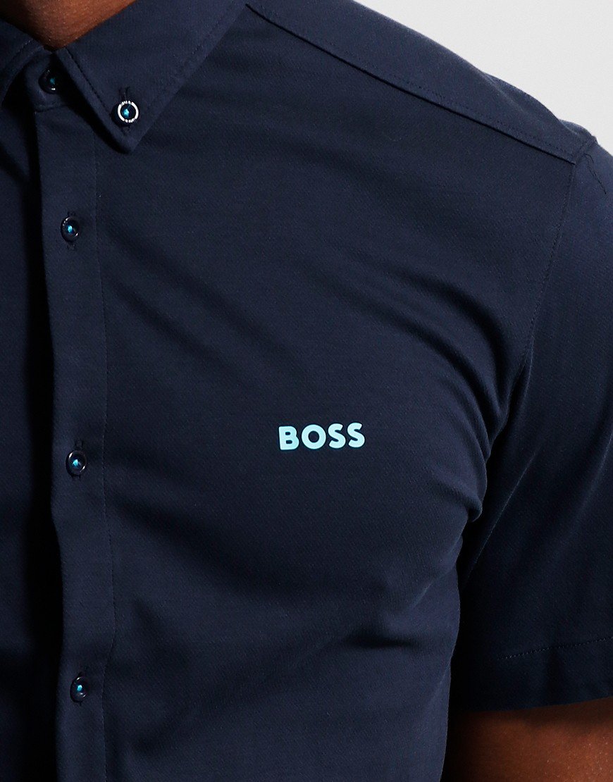 BOSS B_Motion Shirt Dark Blue - Terraces Menswear