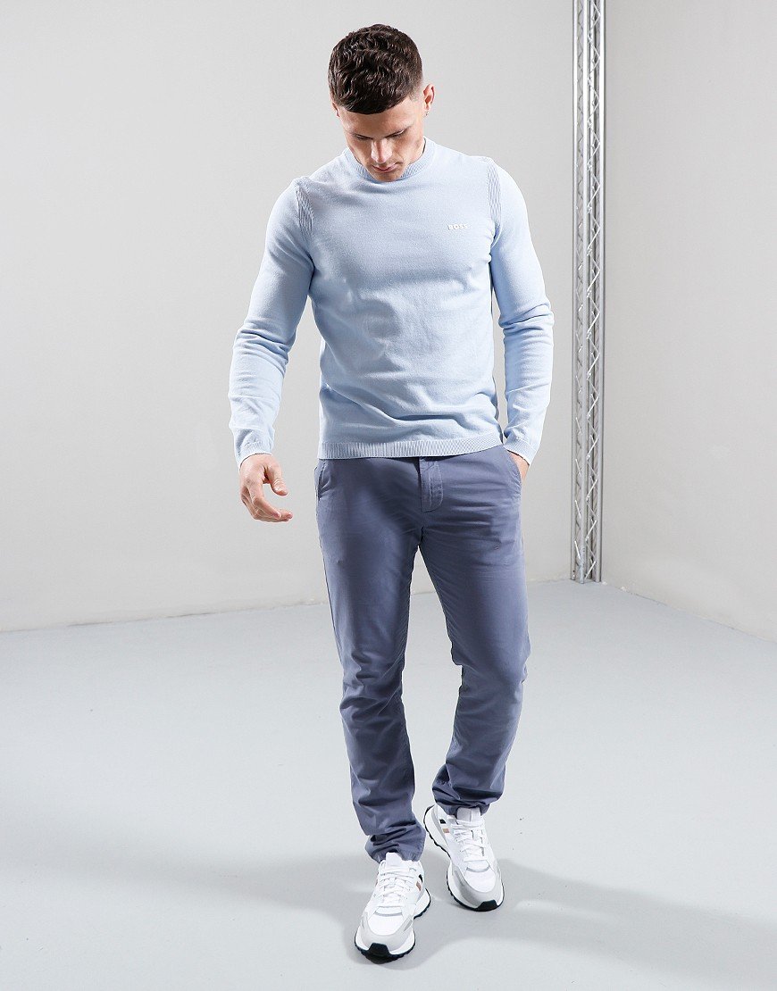 BOSS Ever-X Crew Knit Bright Purple - Terraces Menswear