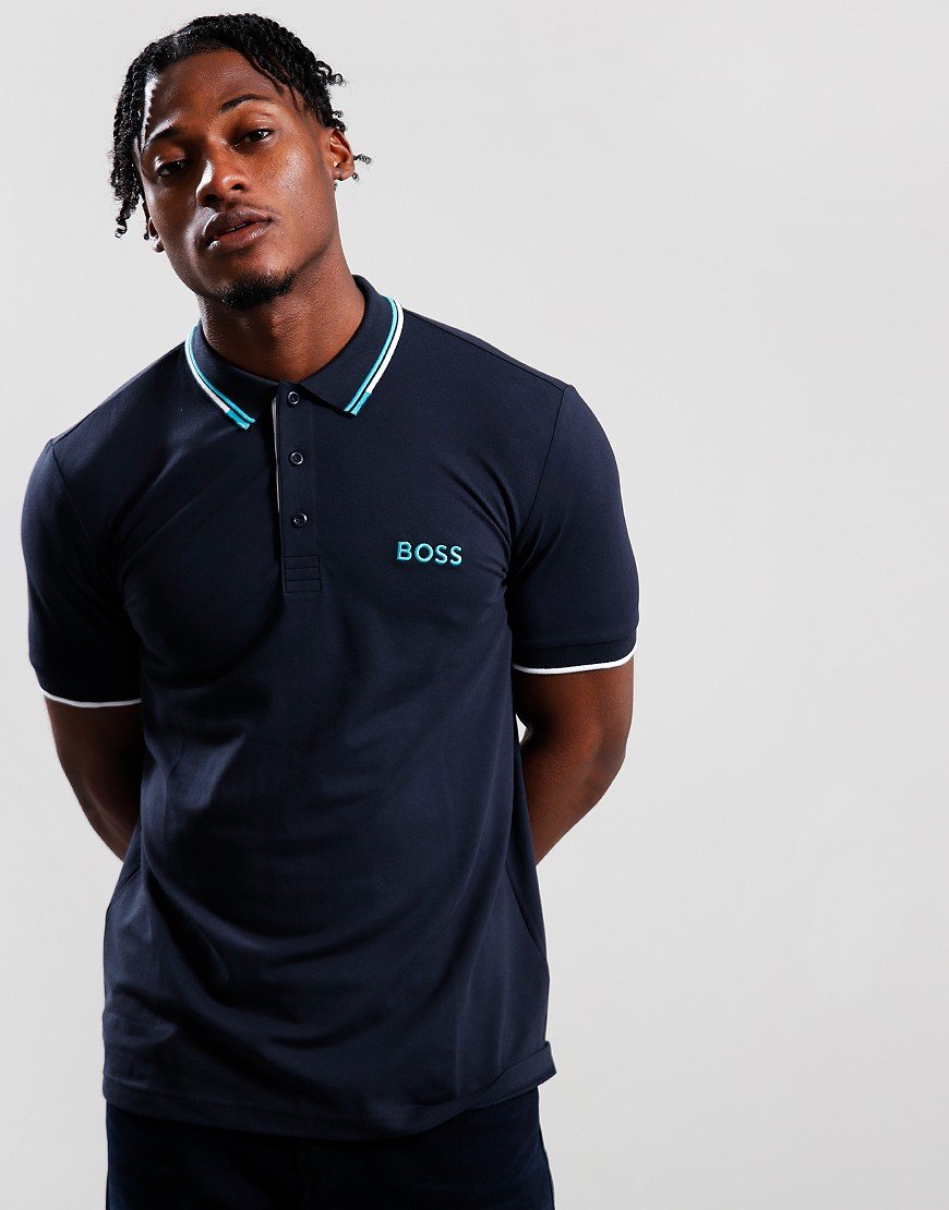 BOSS Paddy Pro Polo Shirt Dark Blue - Terraces Menswear
