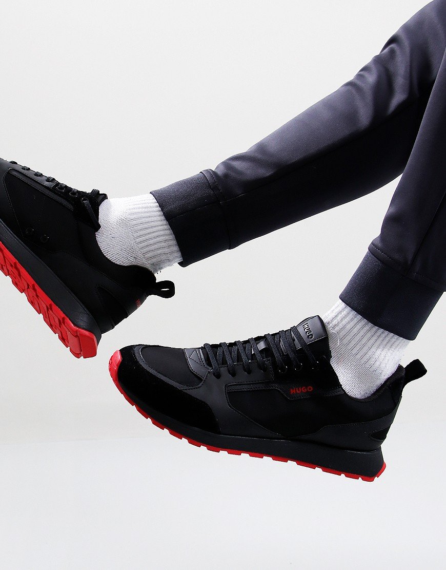 HUGO Icelin_Runn Trainers Black - Terraces Menswear