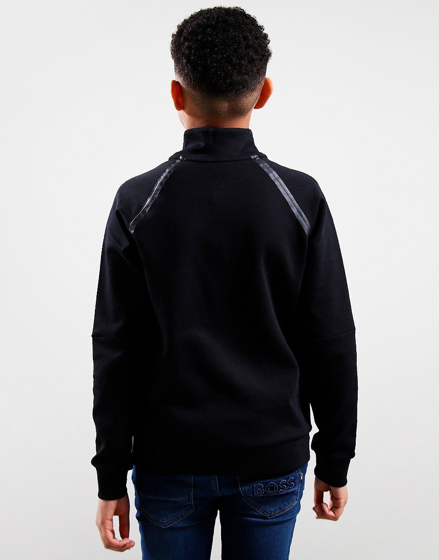 BOSS Kids Half Zip Sweat Black - Terraces Menswear