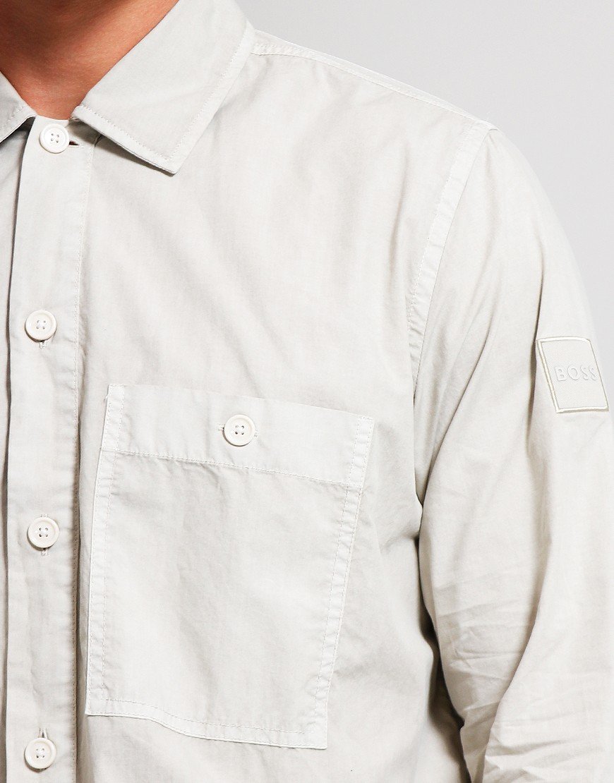 BOSS Locky_2_M Overshirt Light Beige - Terraces Menswear