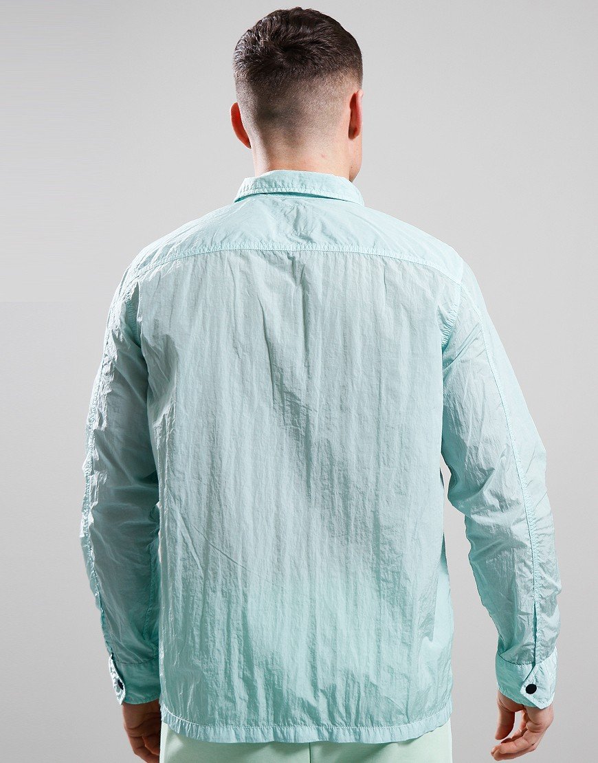 BOSS Lovel-Zip_8 Overshirt Turquoise/Aqua - Terraces Menswear