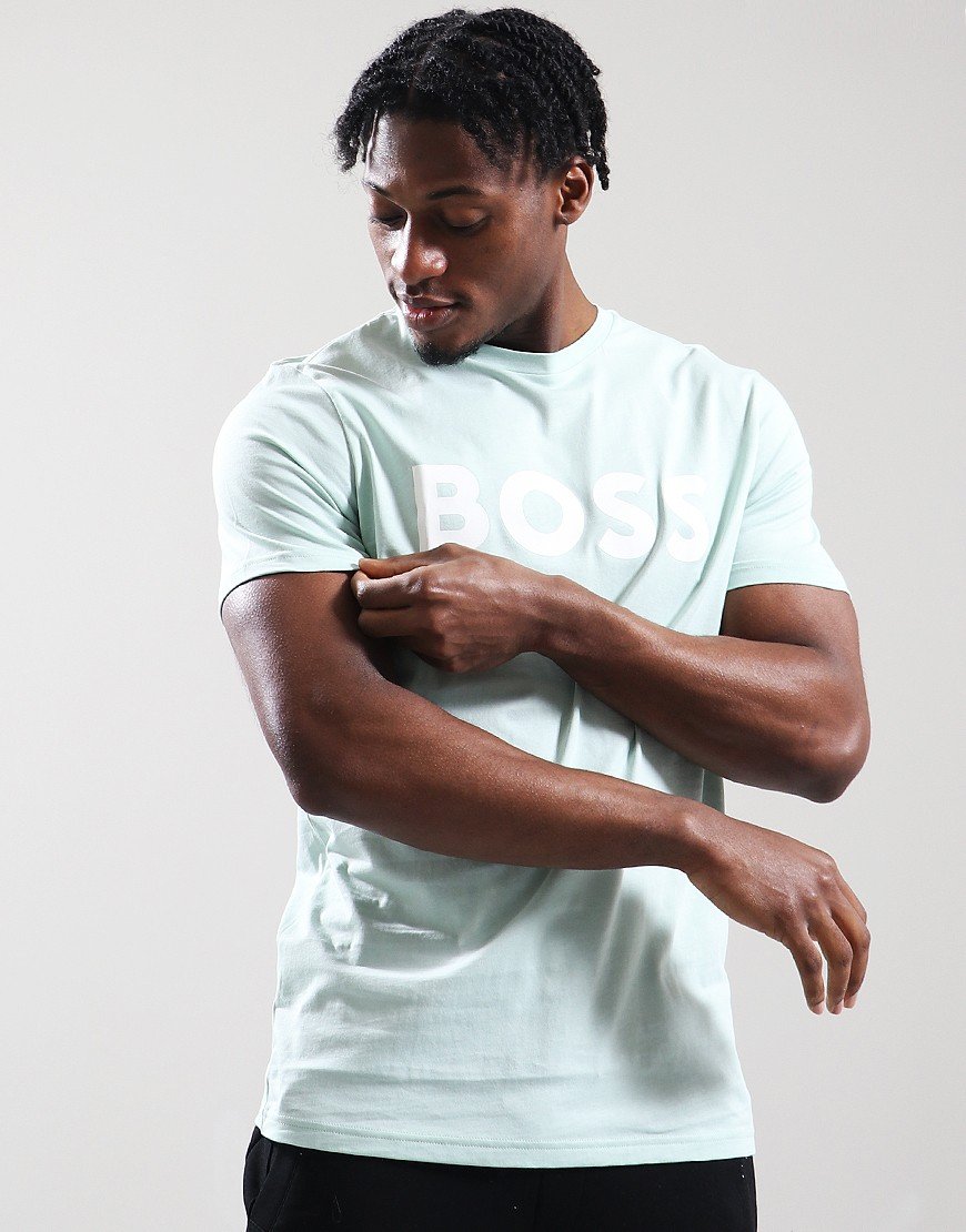BOSS Thinking 1 T-Shirt Turquoise/Aqua - Terraces Menswear