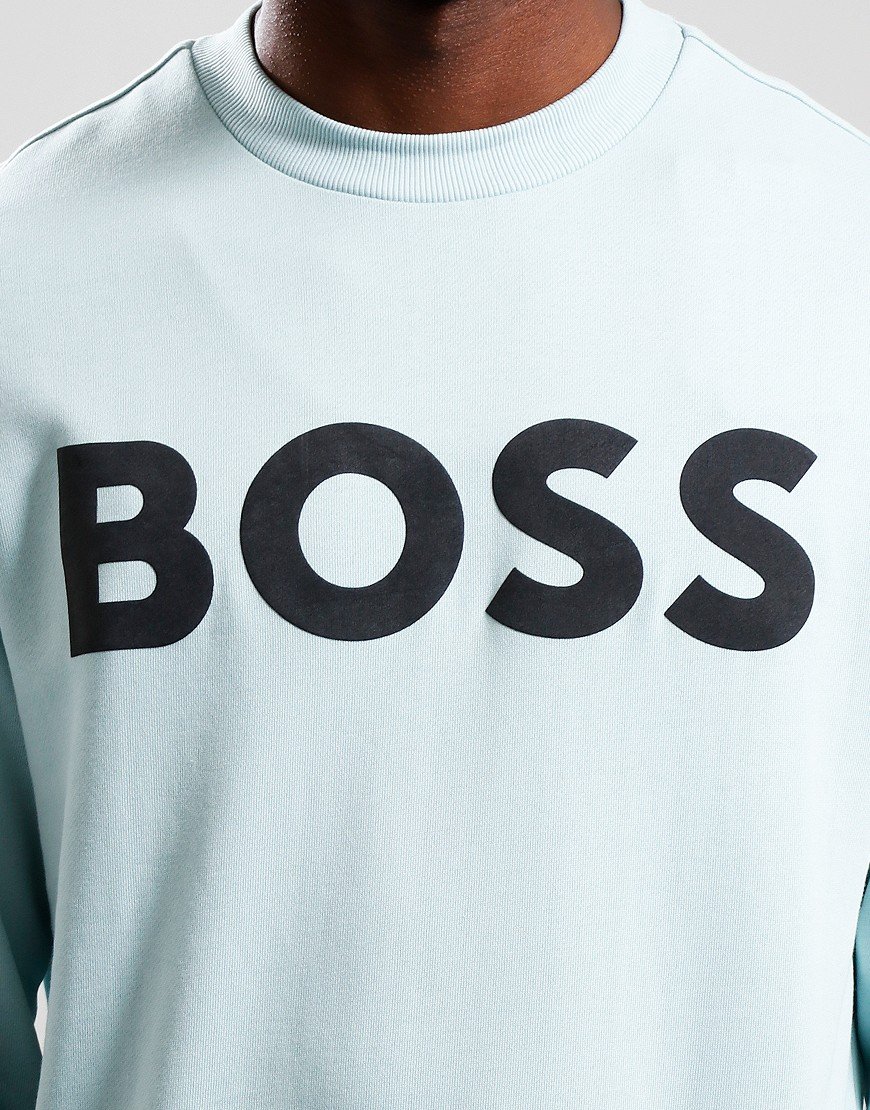 BOSS WeBasic Crew Sweat Turquoise/Aqua - Terraces Menswear