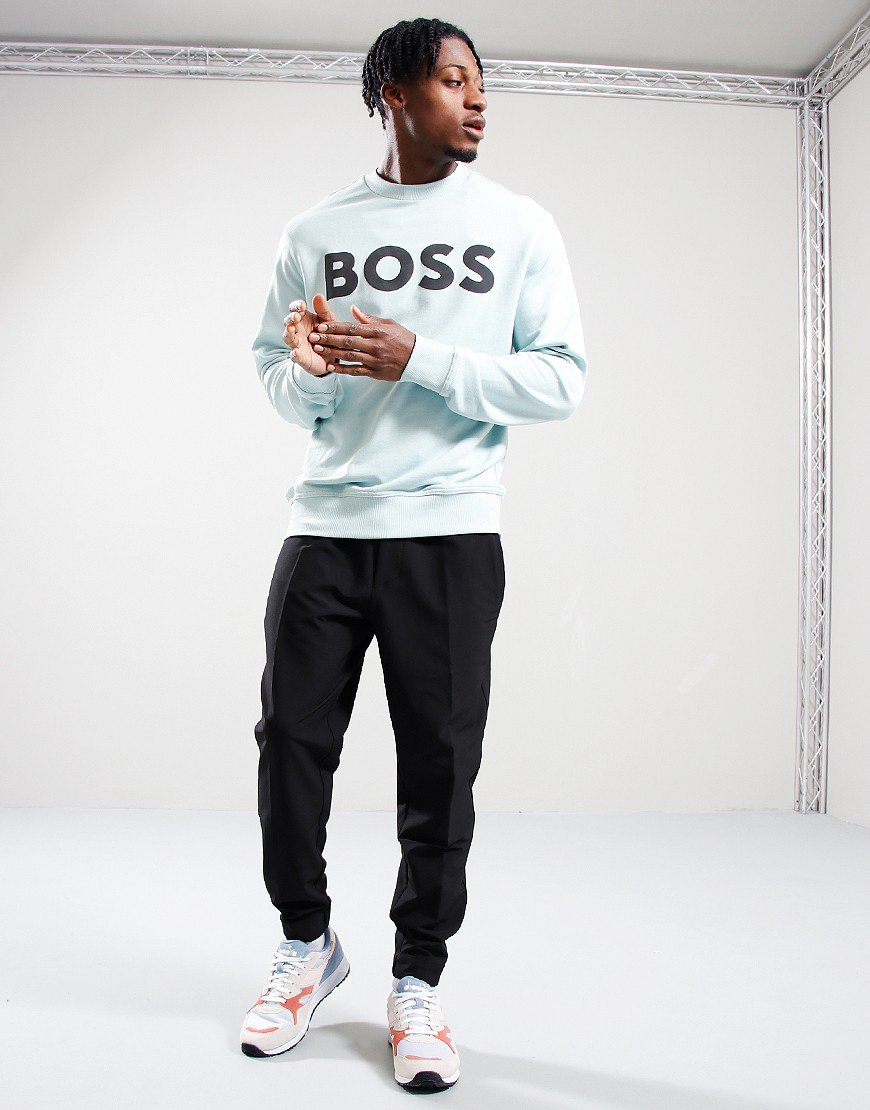 BOSS WeBasic Crew Sweat Turquoise/Aqua - Terraces Menswear