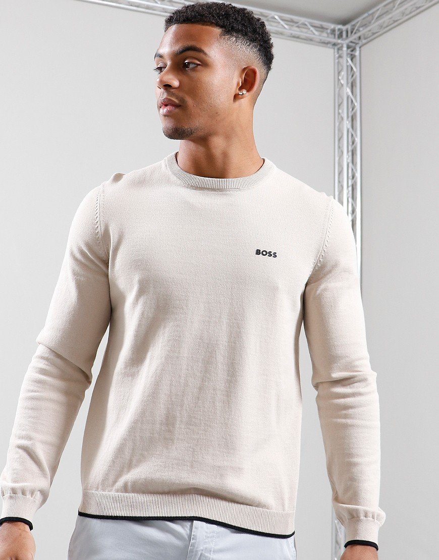 BOSS Rallo Knit Medium Beige - Terraces Menswear