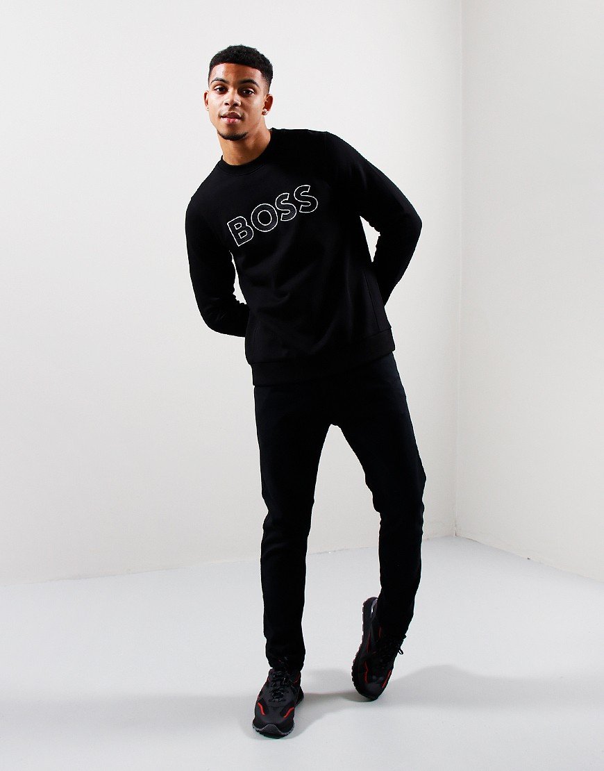BOSS Salbo Crew Sweat Black - Terraces Menswear