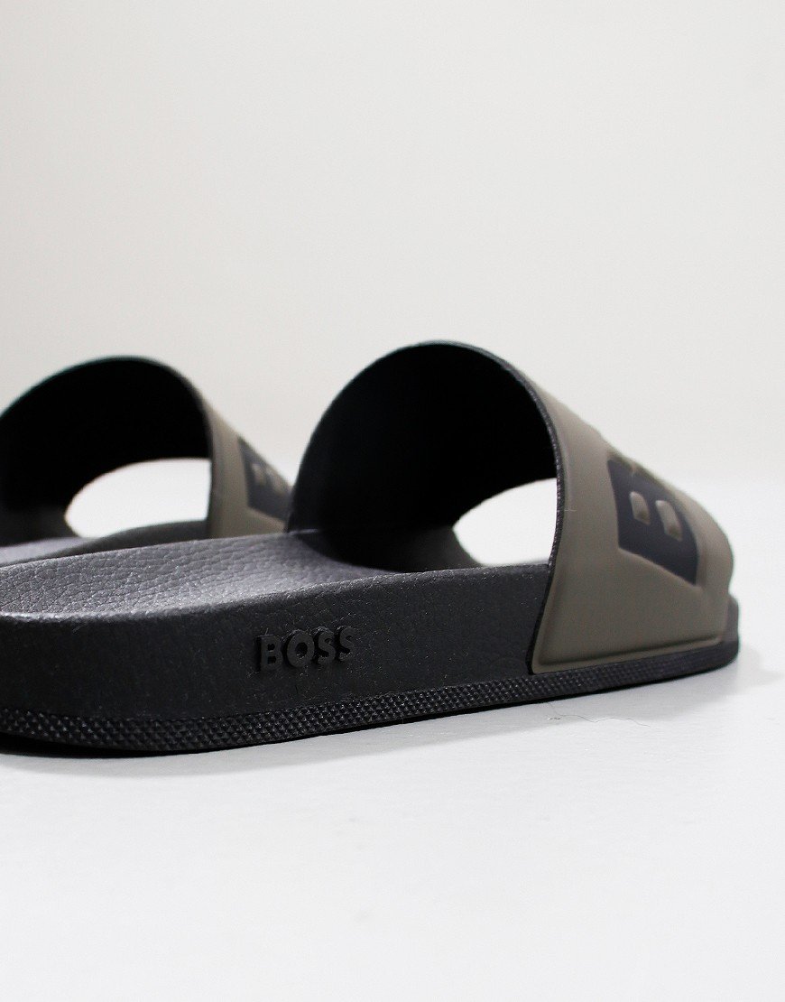 BOSS Aryeh_Slid_rblg Slides Open Green - Terraces Menswear