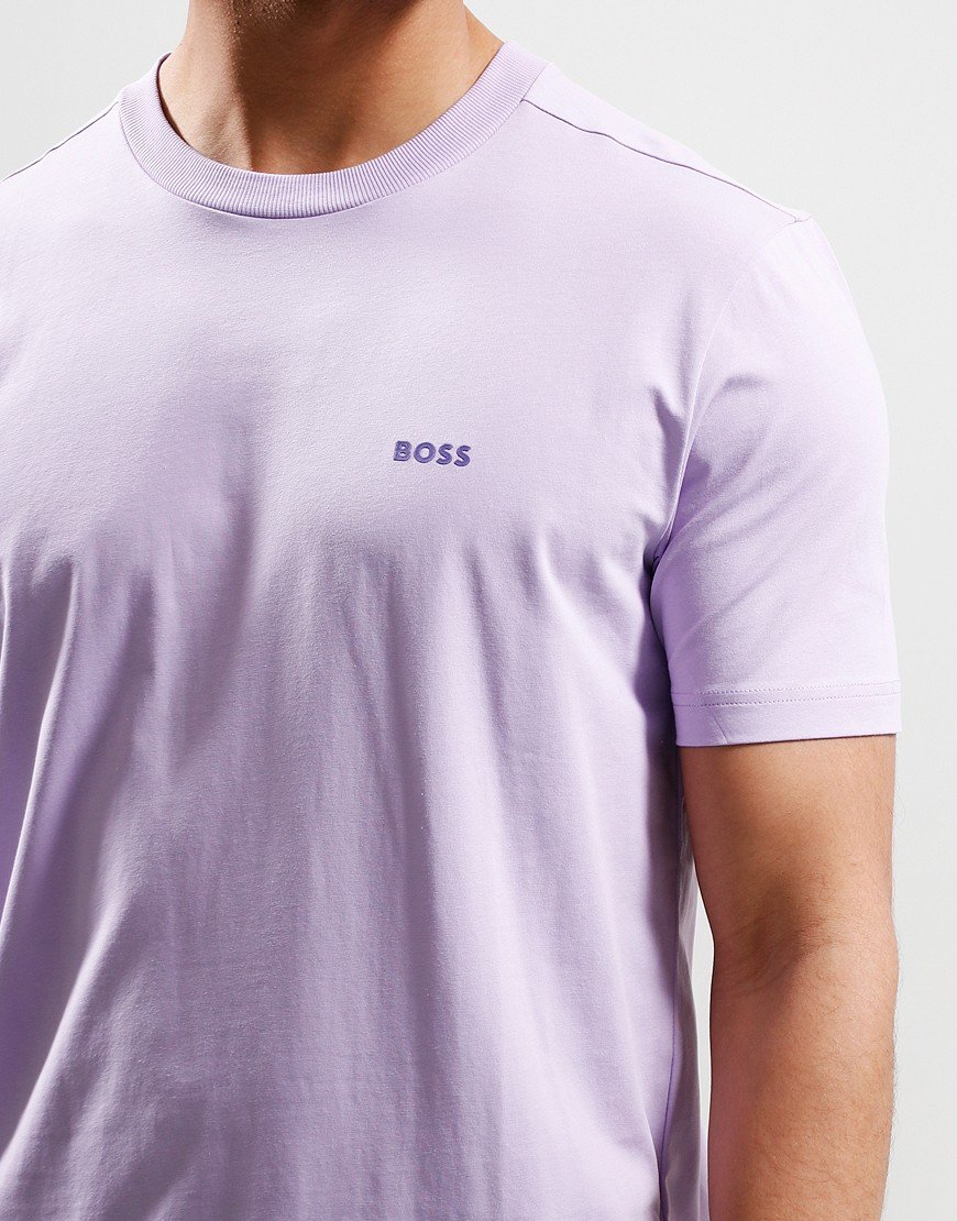 BOSS Tee Basic T-Shirt Light Pastel Purple - Terraces Menswear