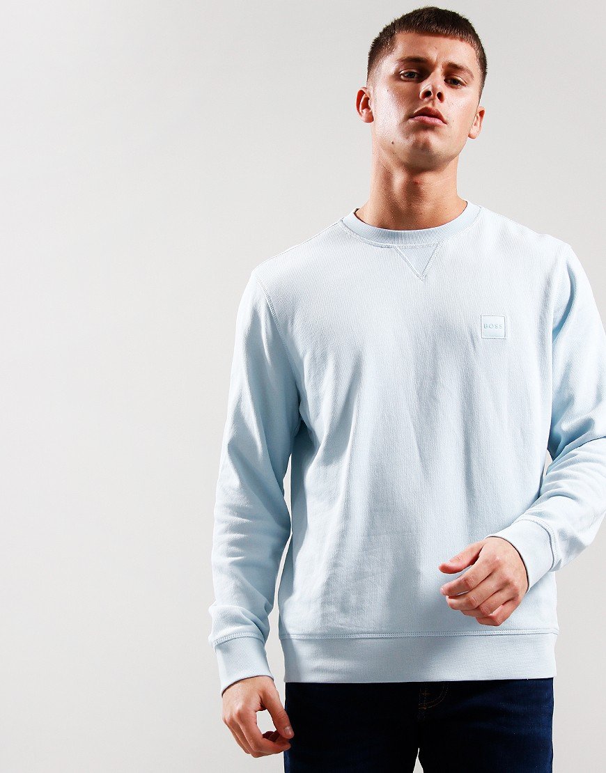 BOSS Westart Crew Sweat Open Blue - Terraces Menswear