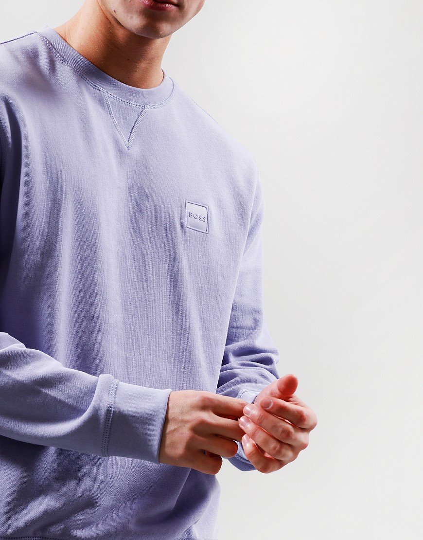 BOSS Westart Crerw Sweat Light/Pastel Purple - Terraces Menswear