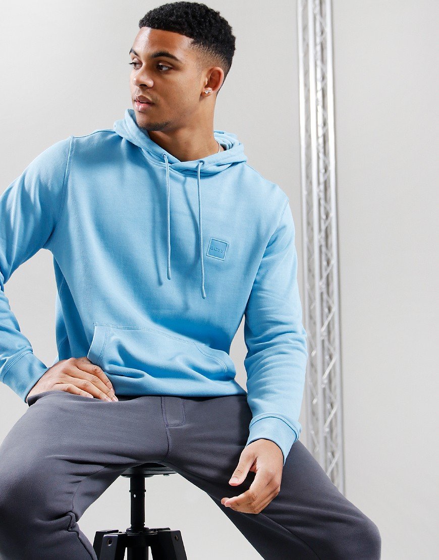 BOSS Wetalk Hoodie Open Blue 493 - Terraces Menswear